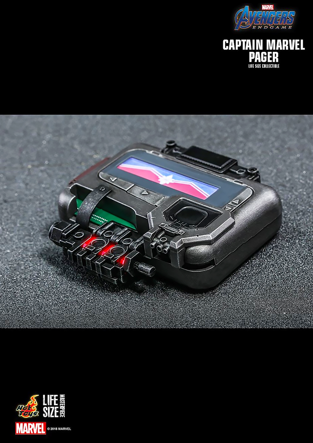 AVENGER ENDGAME CAPTAIN MARVEL PAGER LIFE-SIZE COLLECTIBLE LMS009 1/1 ...